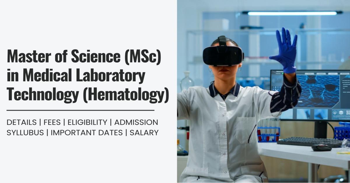 Master of Science (MSc) in Medical Laboratory Technology (Hematology ...