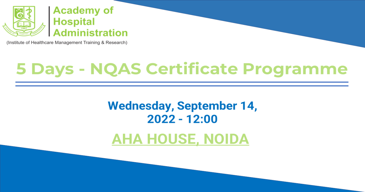 5 Days - NQAS Certificate Programme